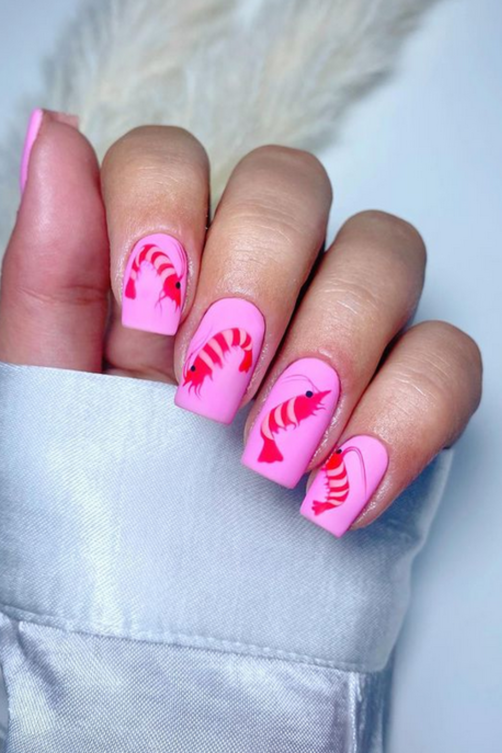 30 cute Shrimp nail designs you'll love - The Beauty Pursuit