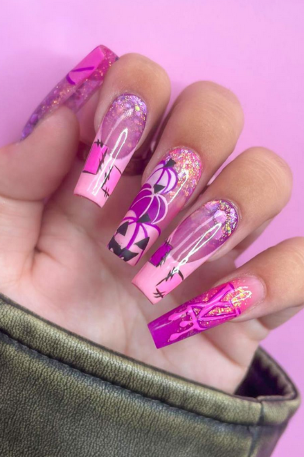 33 Purple Halloween nails to wear this spooky season - The Beauty Pursuit